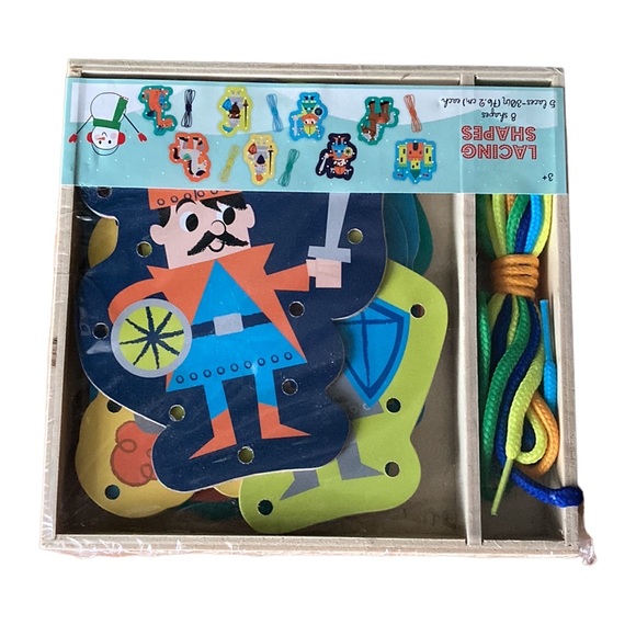 Horizon | Toys | Lacing Shapes With Wood Box | Poshmark